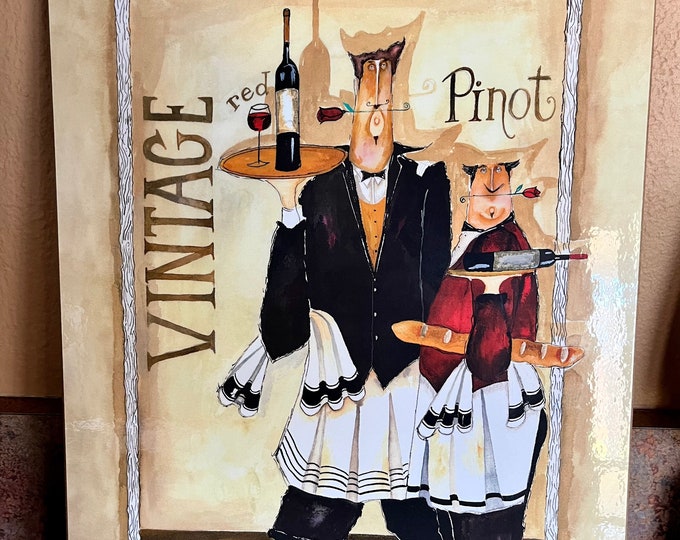 Set of Two Tuscan Italian Chef Pictures, Fat Chef Pictures, Wine Decor ...