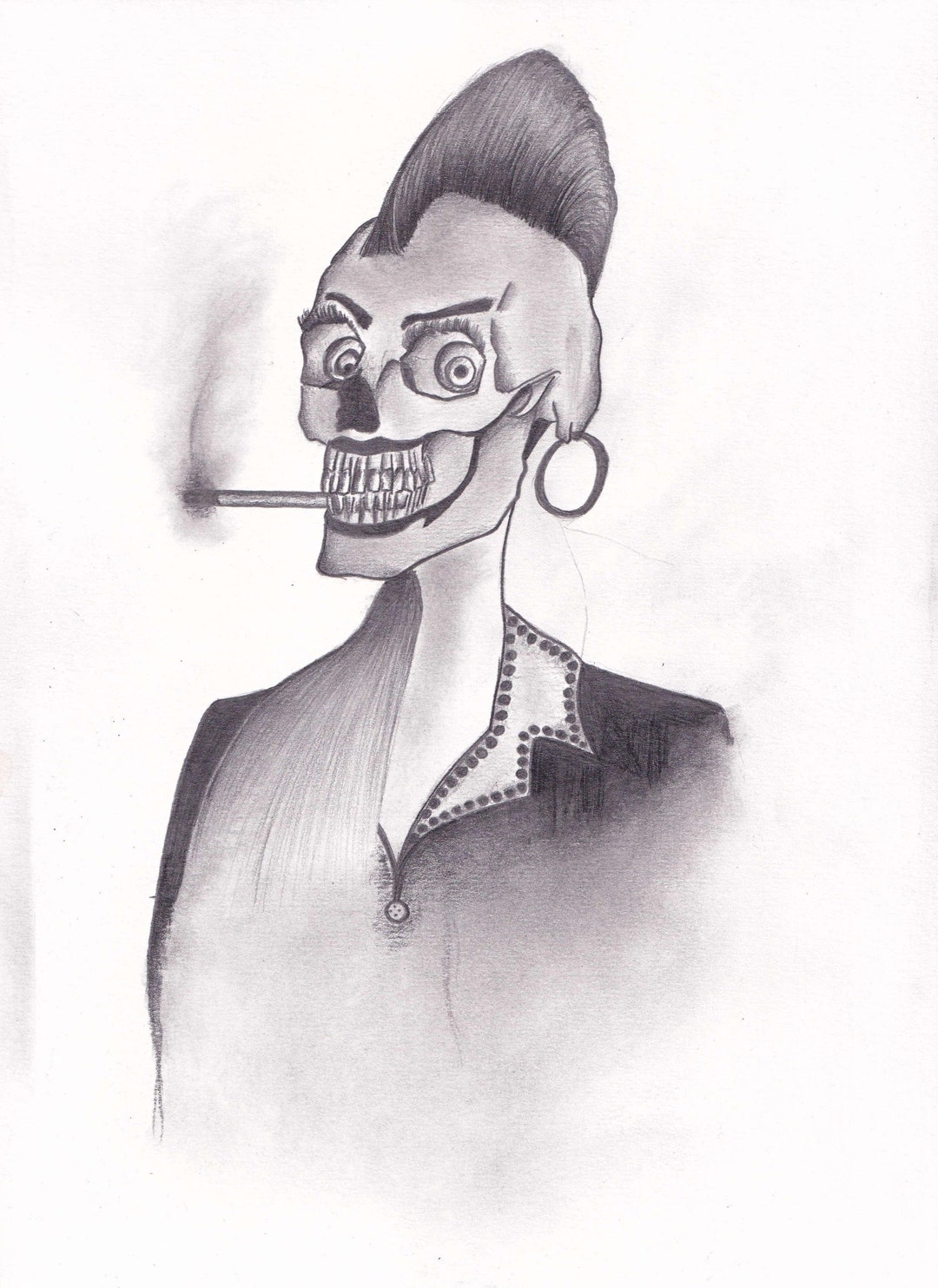 Skeleton Rocker A4 Art Print - Etsy