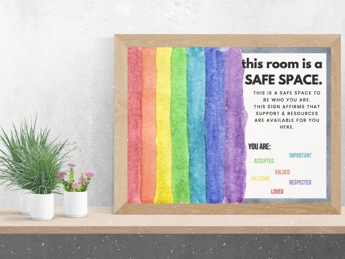 Safe Space Classroom Poster - Etsy