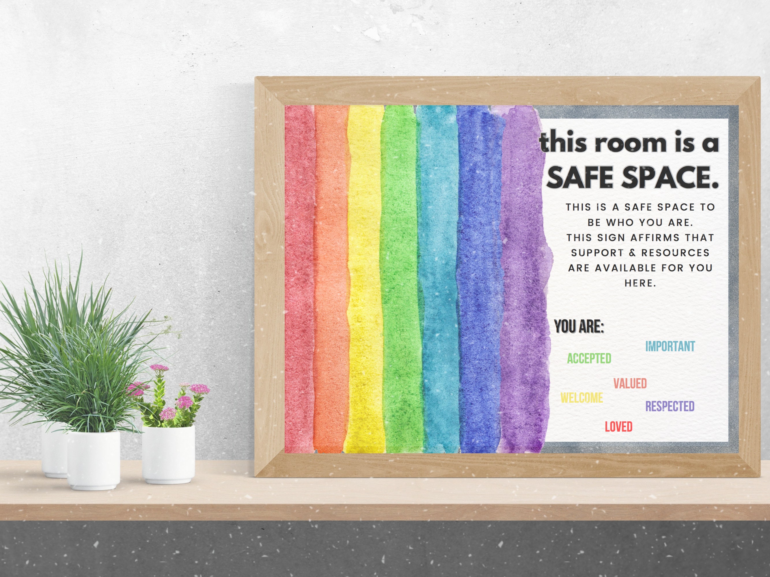 Safe Space Classroom Poster - Etsy