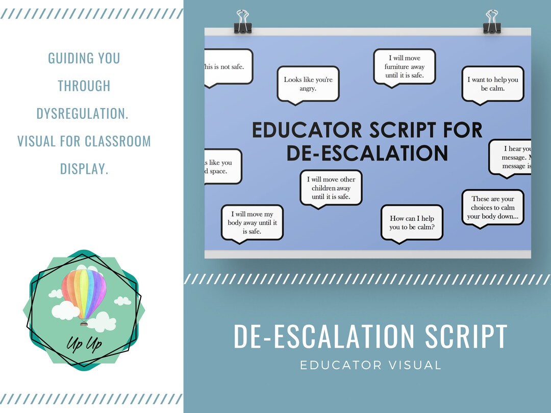 Educator De-escalation Script - Etsy
