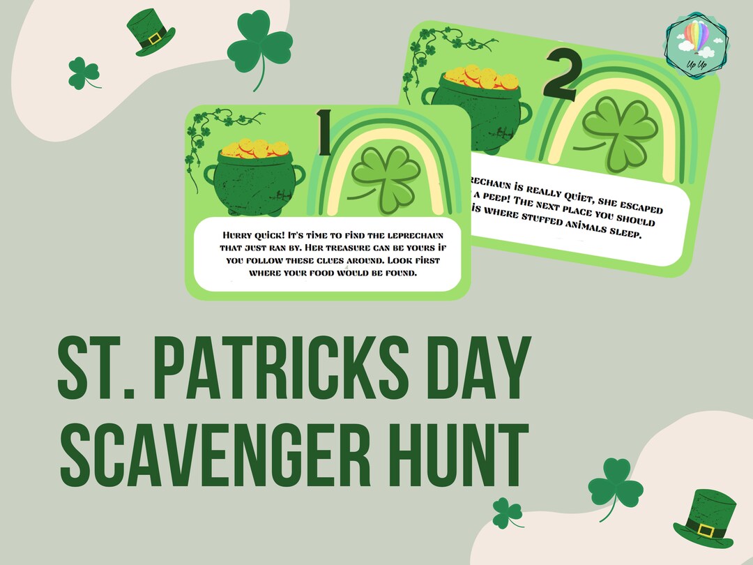 St. Patricks Day Scavenger Hunt - Numbered - Etsy