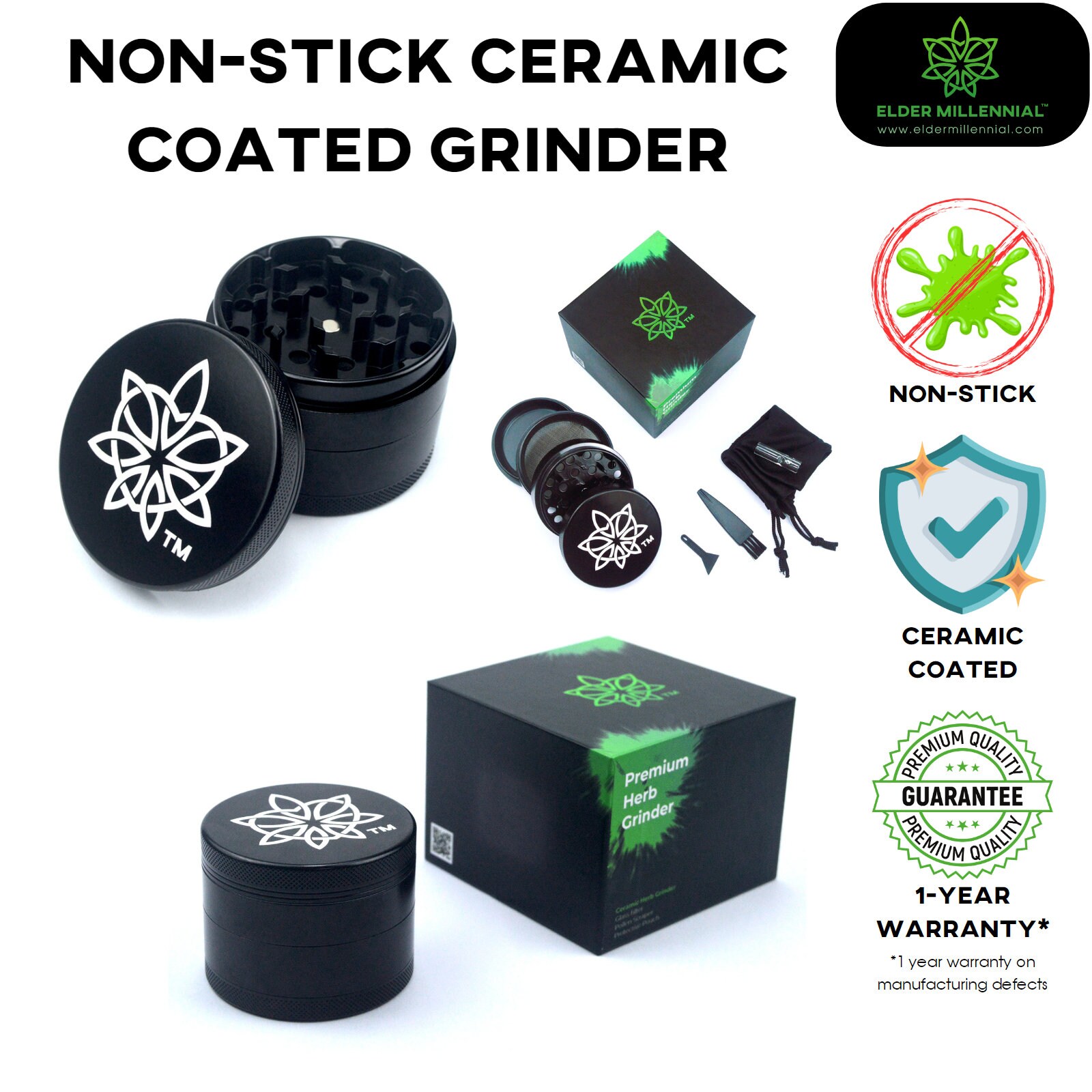 Combo Smell Proof Stashbag Kit With Lock & Non Stick Ceramic Coated ...