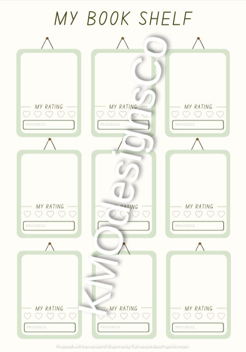 Reading Planner Template, Printable Reading Journal, Book Planner ...