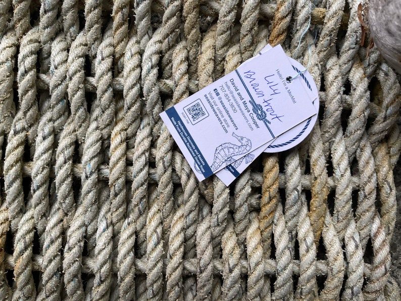 Rusty Gray Handwoven Reclaimed Crab Pot Rope Doormat - Etsy