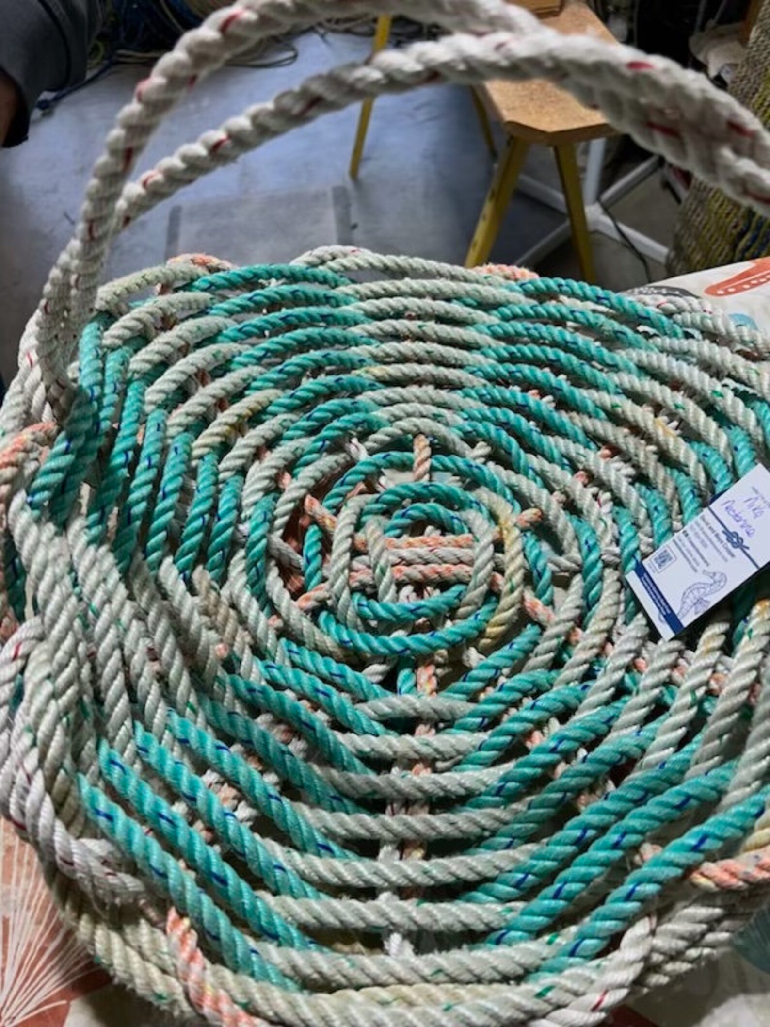 Harvest Basket -handwoven Reclaimed Crab Pot Rope Basket - Etsy