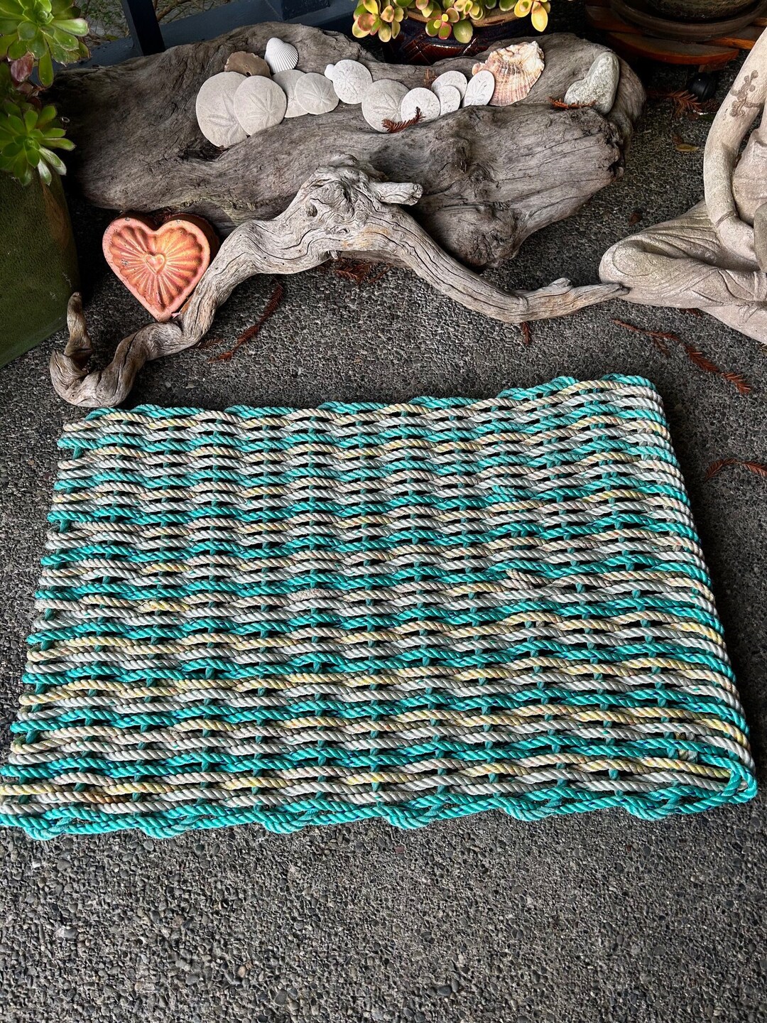 Trifecta Weave - Handwoven, Reclaimed Crab Pot Rope Doormat - Etsy