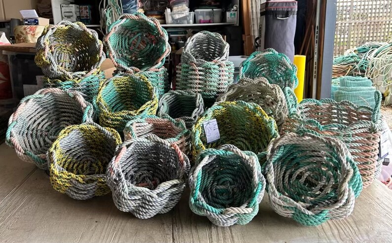 Smallest Sea Basket - Handwoven Out of Reclaimed Crab Pot Rope - Etsy