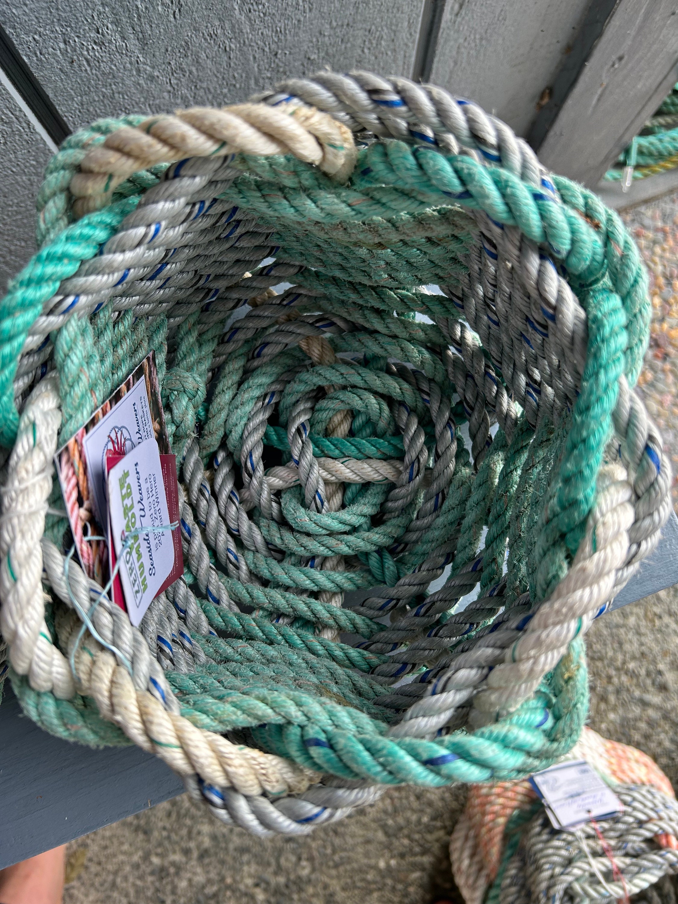 Smallest Sea Basket - Handwoven Out of Reclaimed Crab Pot Rope - Etsy