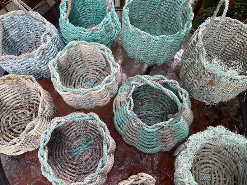Smallest Sea Basket - Handwoven Out of Reclaimed Crab Pot Rope - Etsy