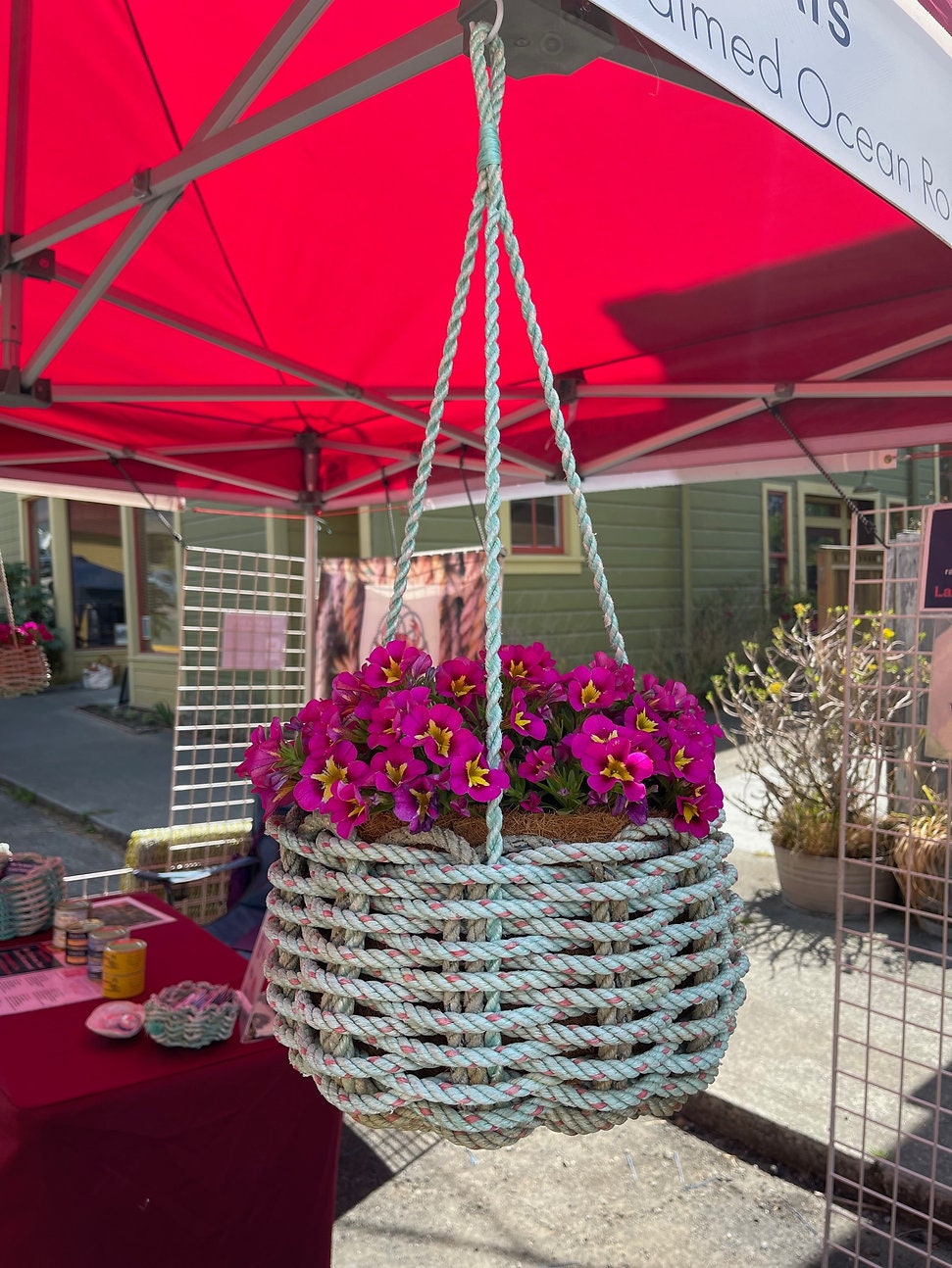 Large Hanging Sea Basket - Reclaimed Crab Rope - Handwoven - Etsy