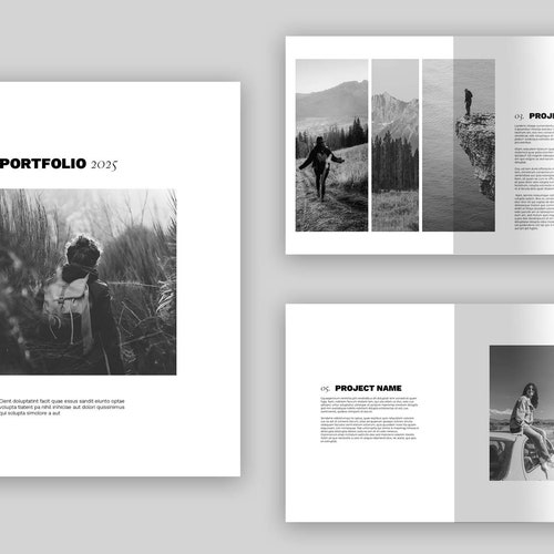 Minimalist Portfolio Template Adobe Indesign - Etsy