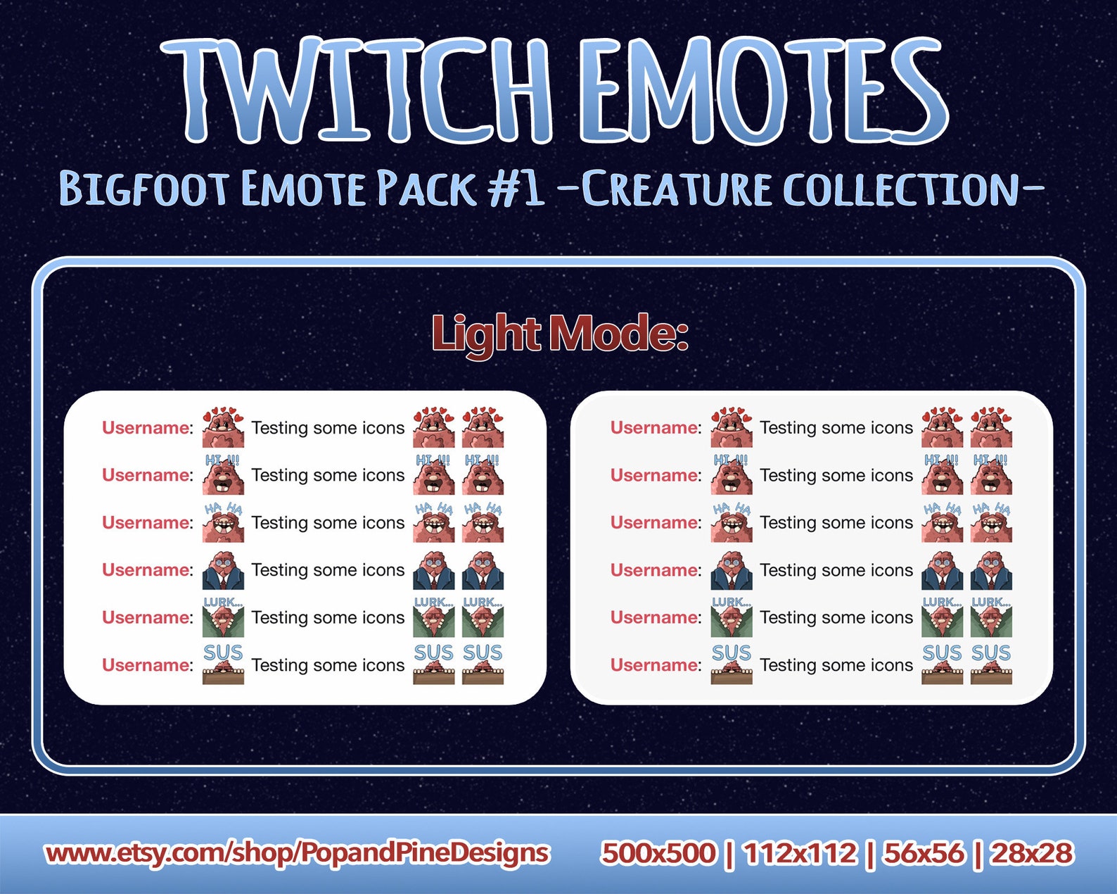 Bigfoot Emote Pack #1 | Twitch Emotes Pack | Discord Emotes Pack ...