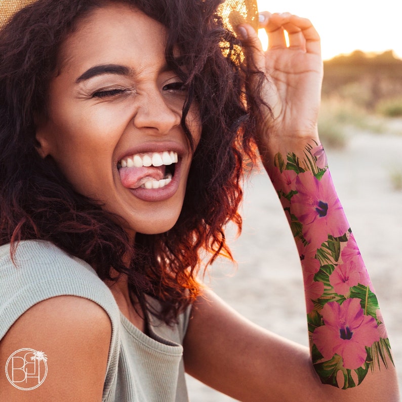 Birth Flower Tattoo Temporary Tattoos For Women Designed Etsy