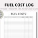 Fuel Cost Tracker Printable, Fuel Expense Tracker, Car Fuel Tracker ...