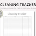 Cleaning Tracker Printable, Home Cleaning Planner, Cleaning Tasks Log ...