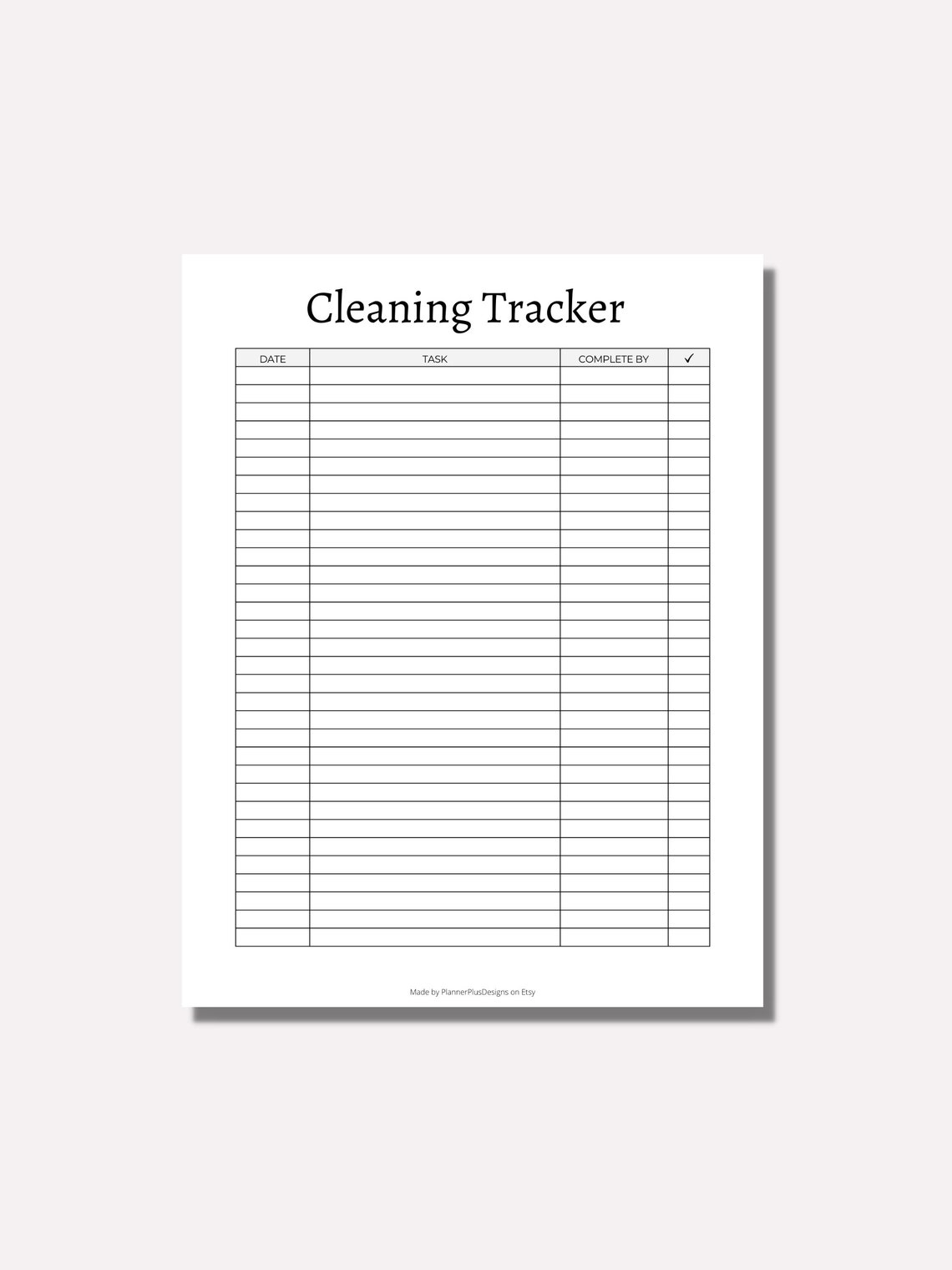 Cleaning Tracker Printable, Home Cleaning Planner, Cleaning Tasks Log ...