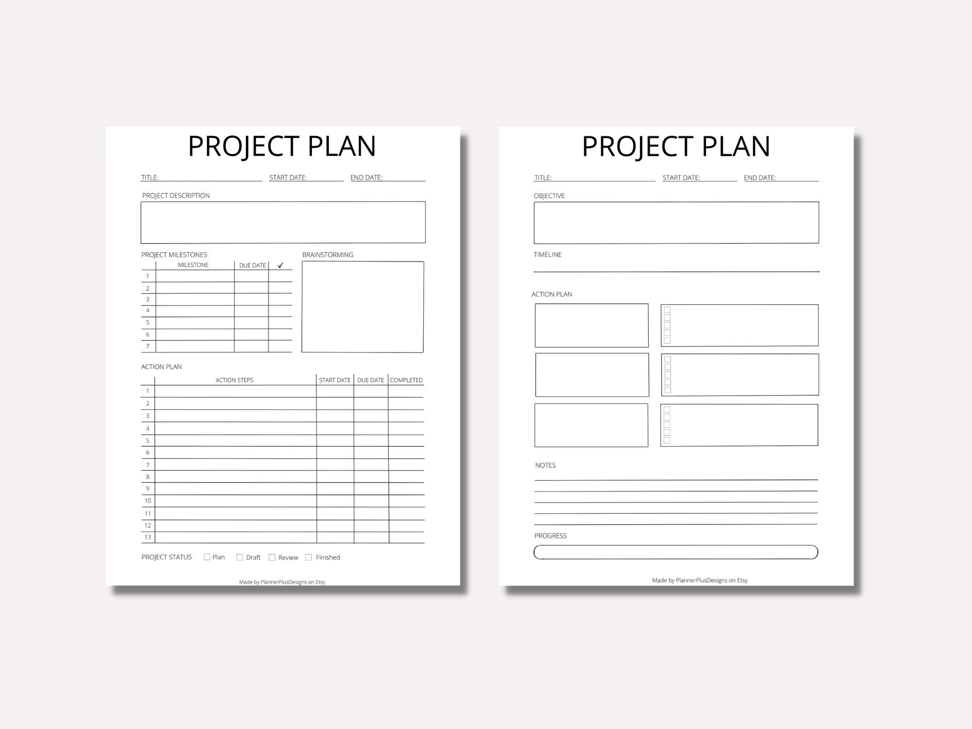 Project Planner Printable, Task Planner, Productivity Planner, Task ...