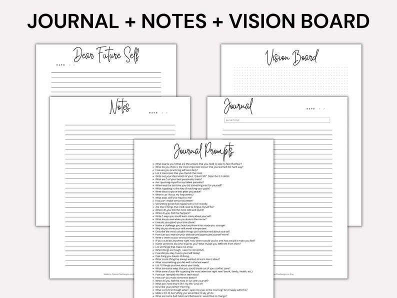 Self Care Journal Printable, Wellness Journal Log, Self Care Planner ...