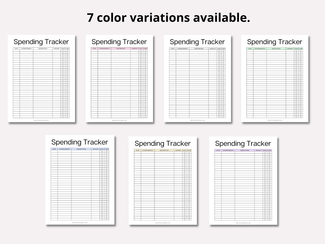 Spending Tracker, Monthly Expenses, Expense Tracker Printable, Spending ...