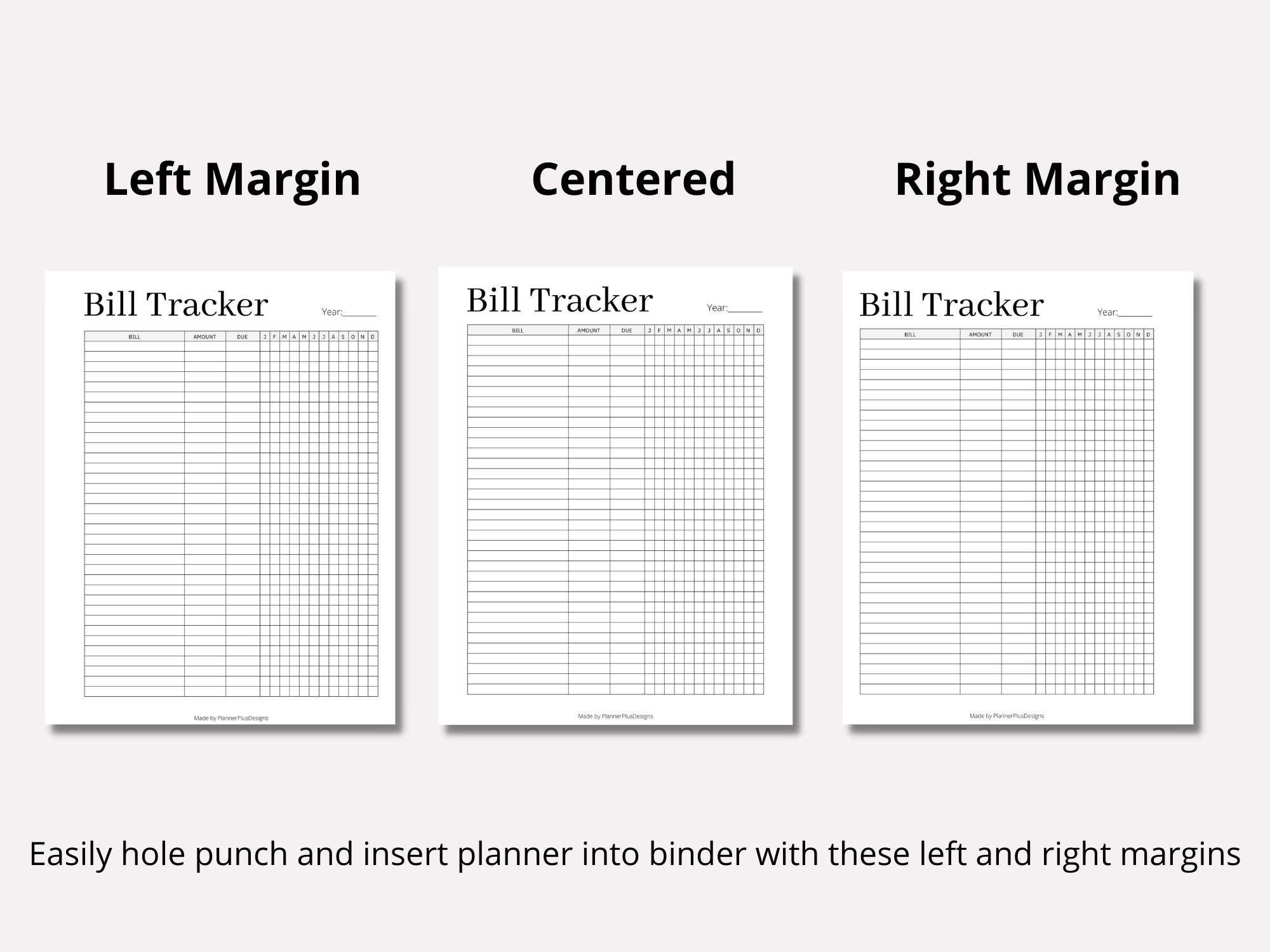 Yearly Bill Payment Tracker Printable, Bill Log Planner, Bill Payment ...