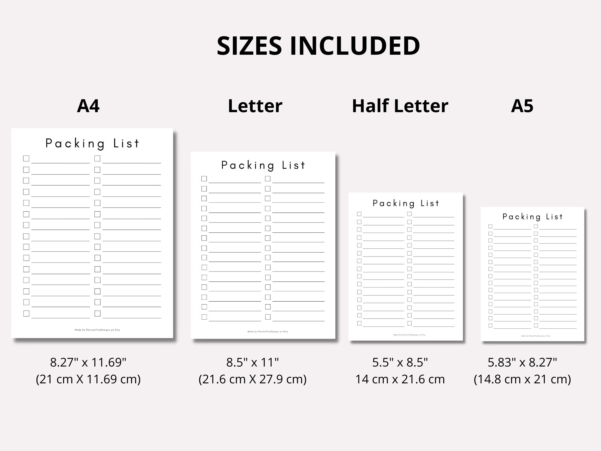 Packing List Printable, Travel Packing List, Vacation Packing List ...