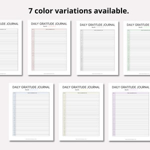 Daily Gratitude Journal Printable, Month Page Gratitude Log, Gratitude ...