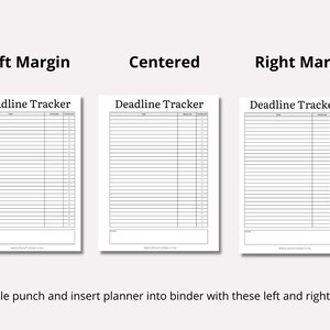 Deadline Tracker Printable, Task Deadline Planner, School Deadline ...