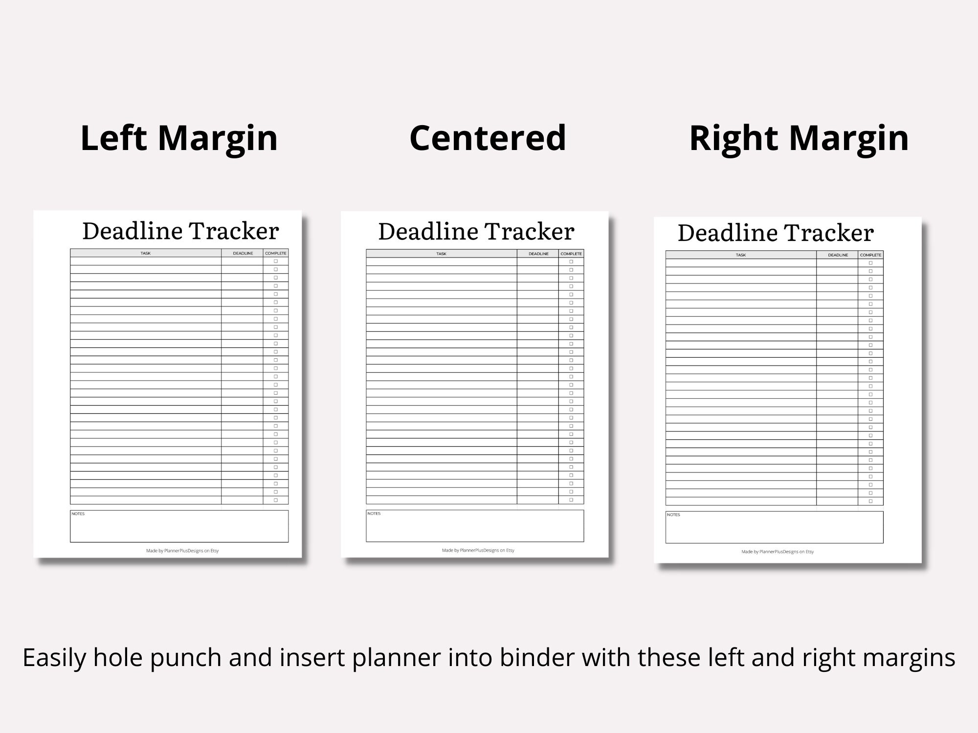 Deadline Tracker Printable, Task Deadline Planner, School Deadline ...