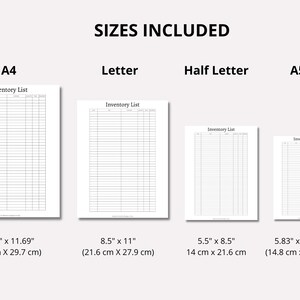 Inventory Tracker, Inventory List Printable, Business Inventory ...