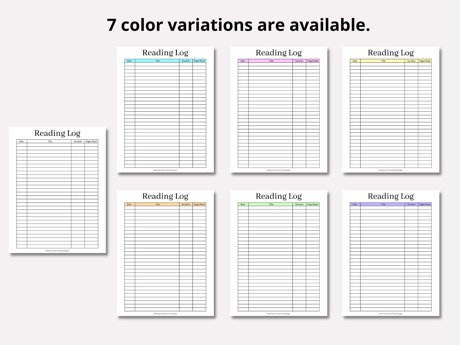 Reading Log, Daily Reading Log, Reading Planner, Books to Read ...