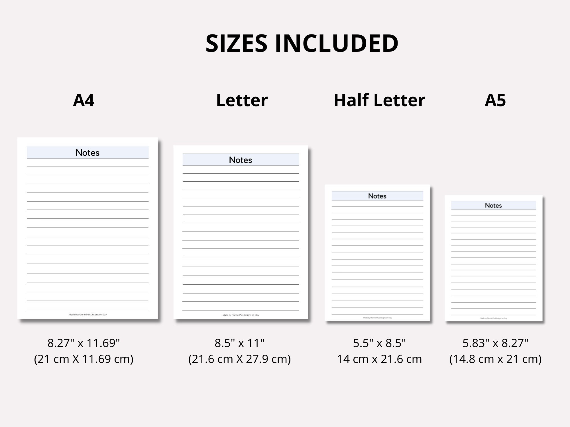 Minimalistic Notes Printable Daily Notes Lines Notes Task - Etsy