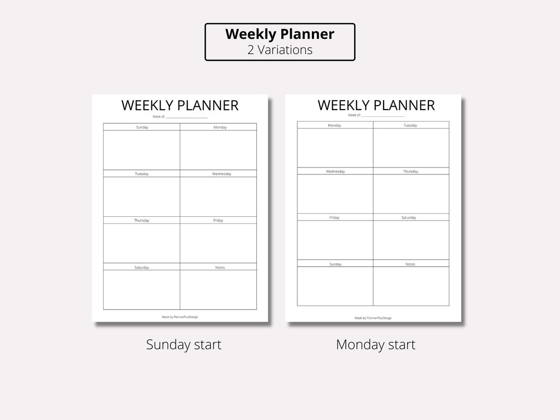 Daily Productivity Planner Printable, Daily Weekly Monthly Planner ...