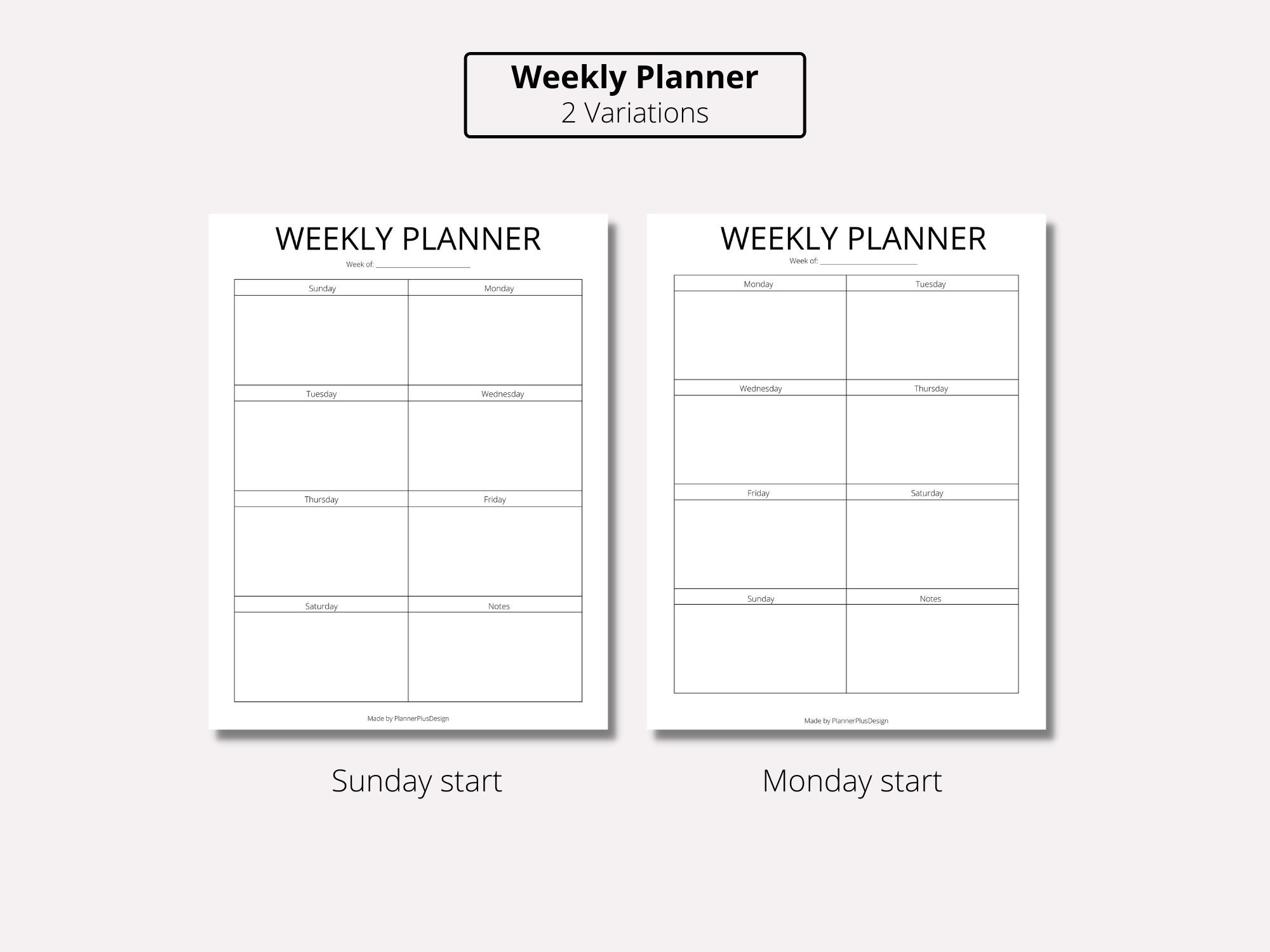 Daily Productivity Planner Printable, Daily Weekly Monthly Planner ...