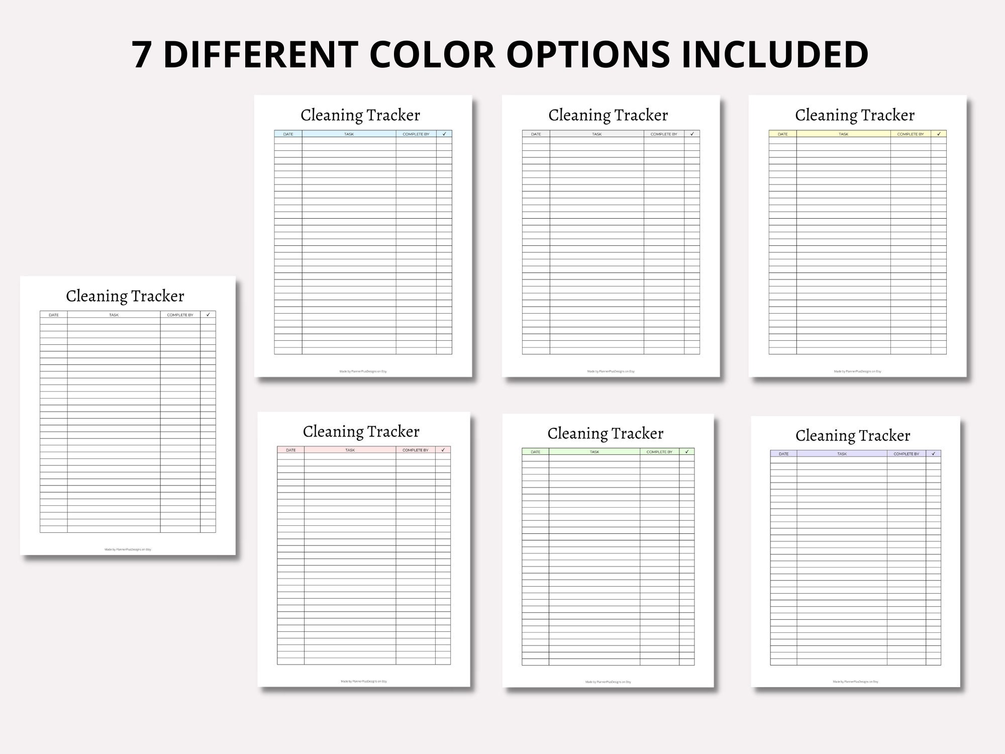Cleaning Tracker Printable, Home Cleaning Planner, Cleaning Tasks Log ...