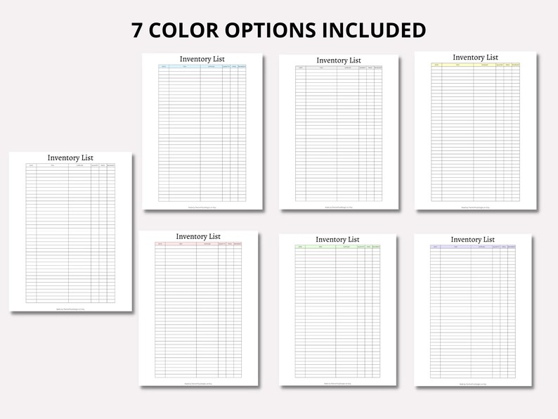 Inventory Tracker, Inventory List Printable, Business Inventory ...
