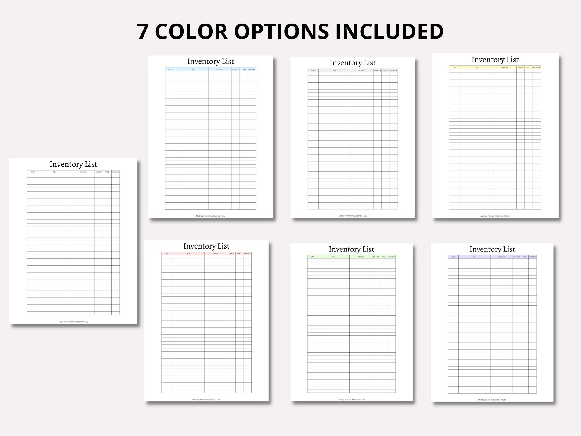 Inventory Tracker, Inventory List Printable, Business Inventory ...