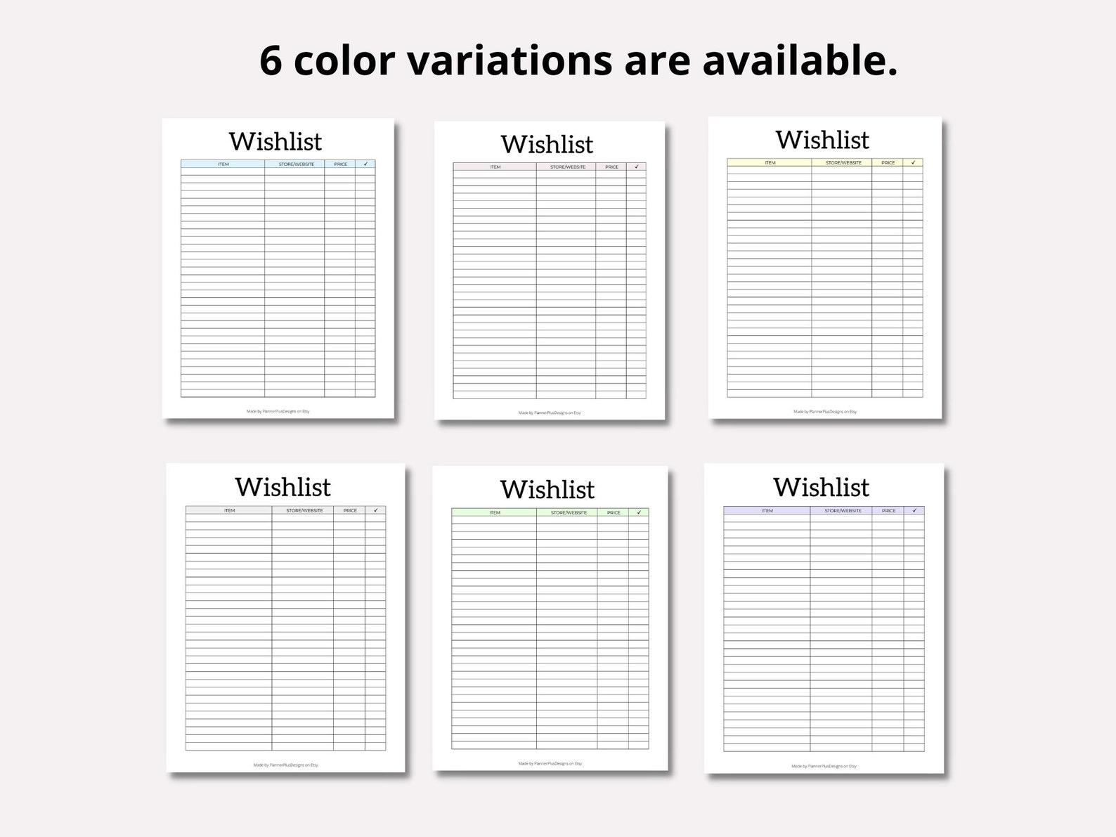 Wishlist Printable, Wishlist Printable Tracker Template, Shopping Wish ...