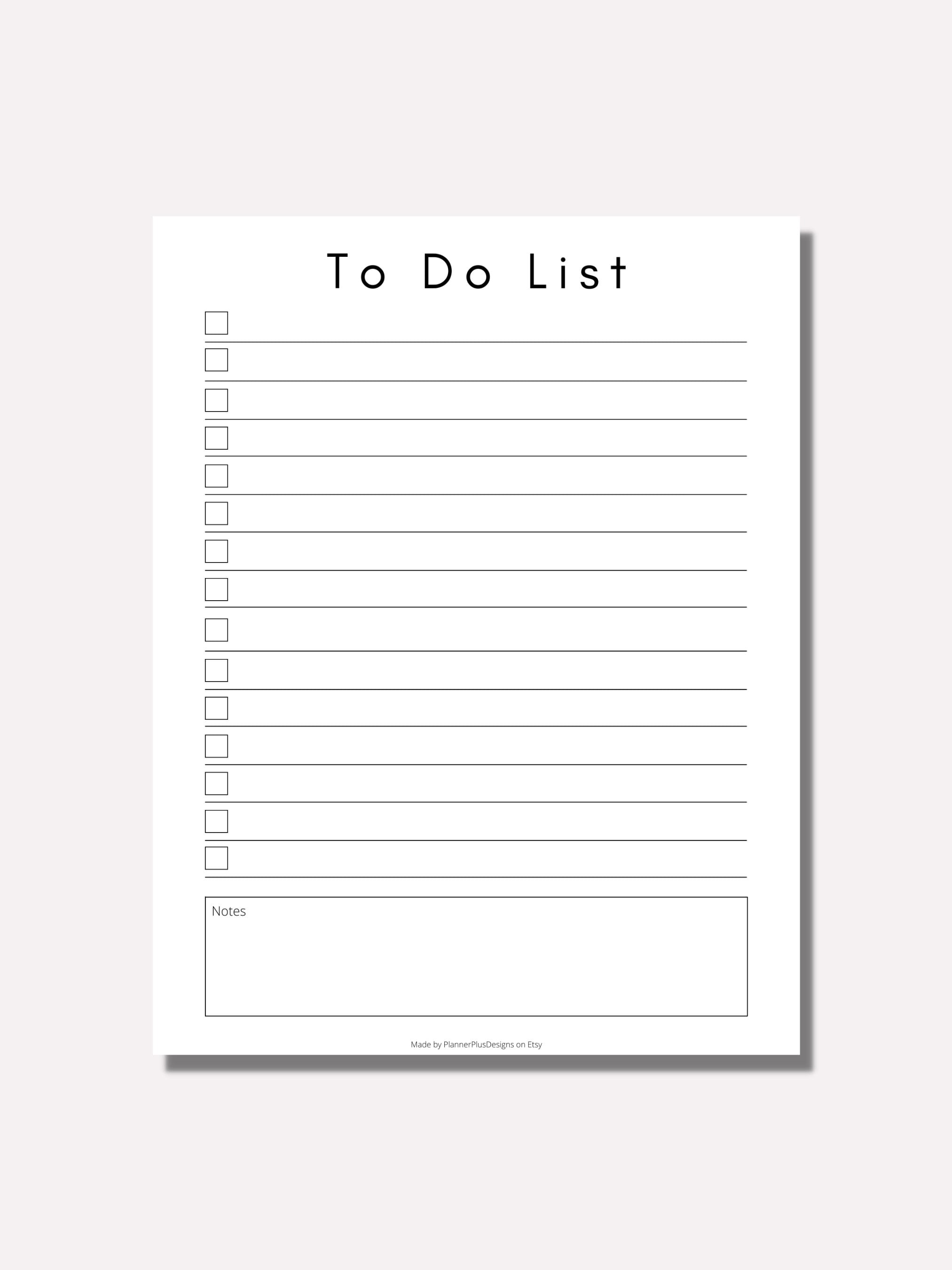 Printable to Do List, Minimalistic to Do List, Daily to Do List ...