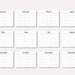 Undated Monthly Planner Page, Monthly Calendar Landscape, Minimalist ...