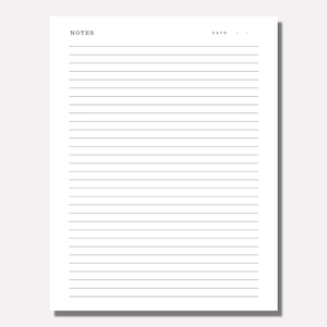 Minimalistic Notes Printable, Daily Notes, Lines Notes, Task Checklist ...