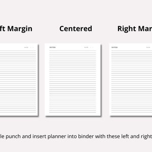 Minimalistic Notes Printable, Daily Notes, Lines Notes, Task Checklist ...