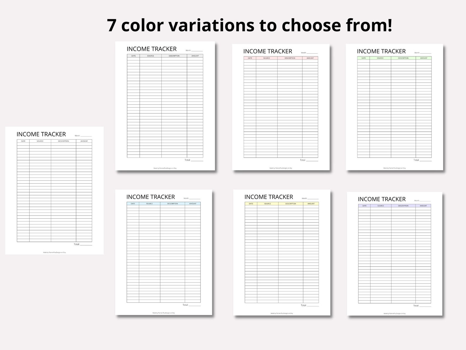 Income and Expense Tracker Printable, Finance Tracker Set, Money ...