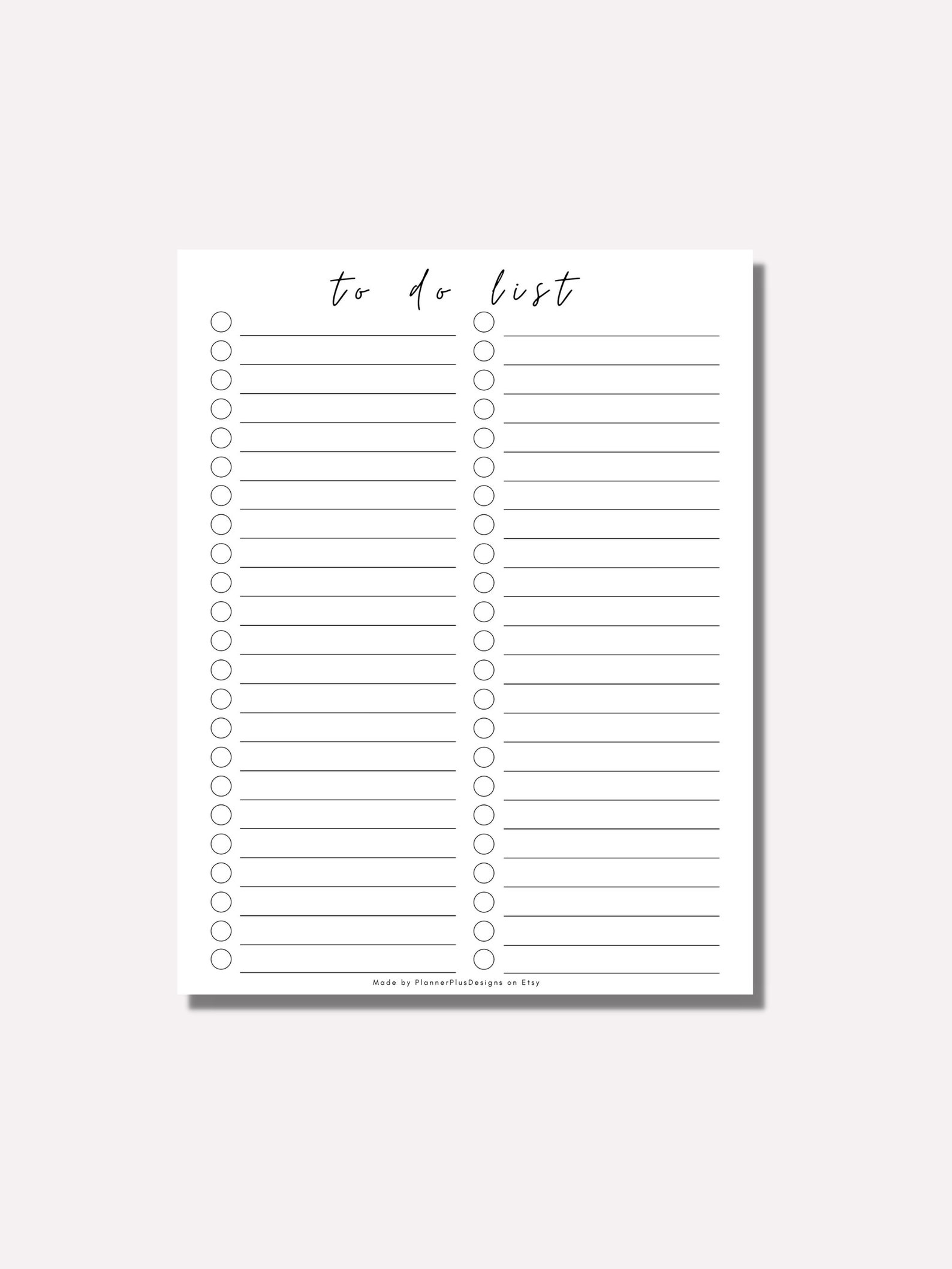 Simple to Do List, Minimal to Do List Printable, Daily to Do List ...