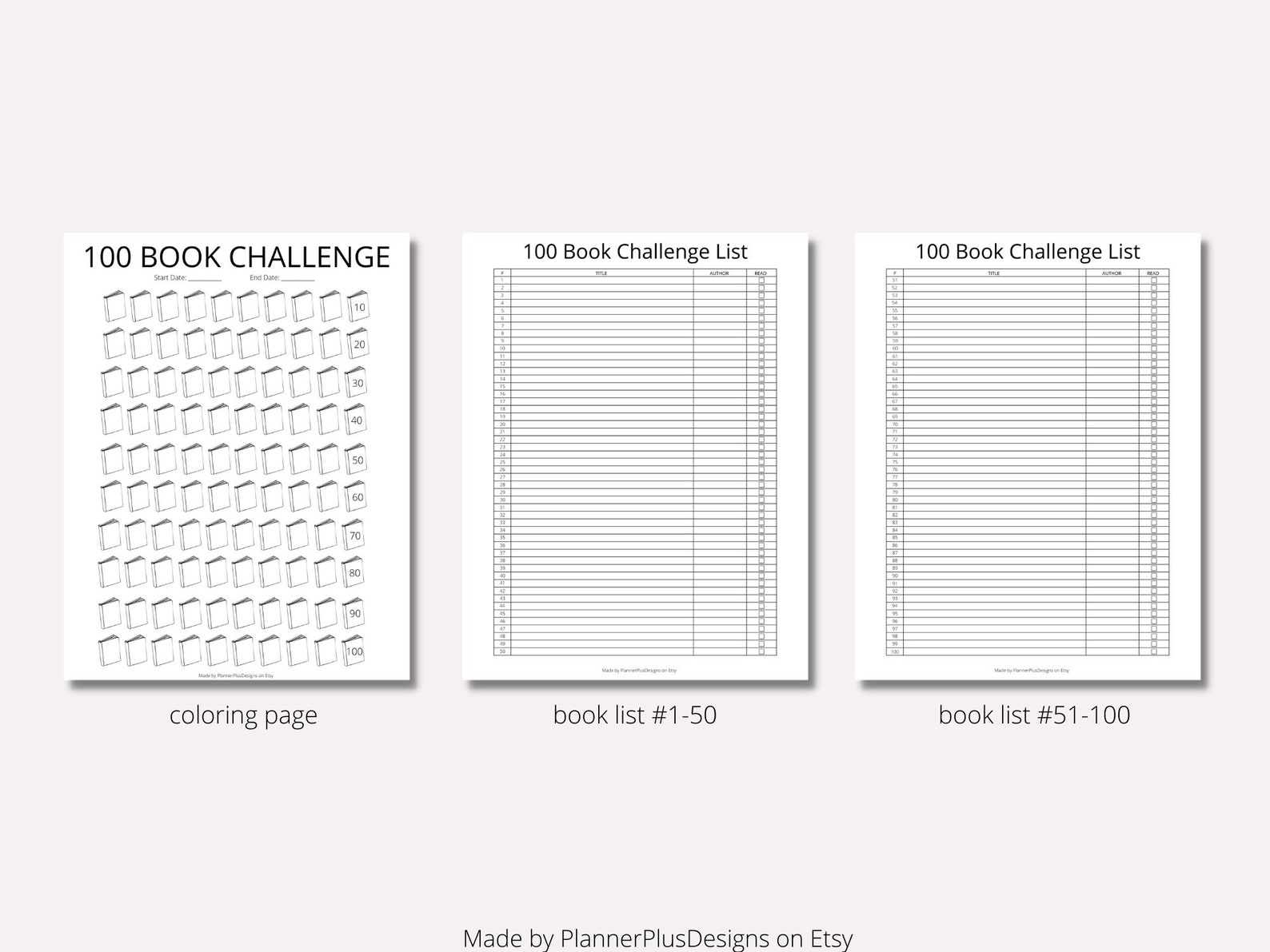 100 Book Challenge, Reading Tracker, Reading Challenge, 100 Book ...