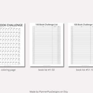 100 Book Challenge, Reading Tracker, Reading Challenge, 100 Book ...