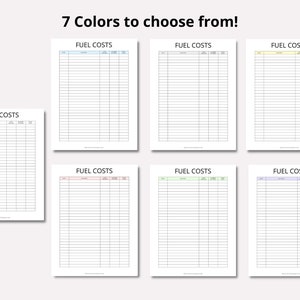 Fuel Cost Tracker Printable, Fuel Expense Tracker, Car Fuel Tracker ...