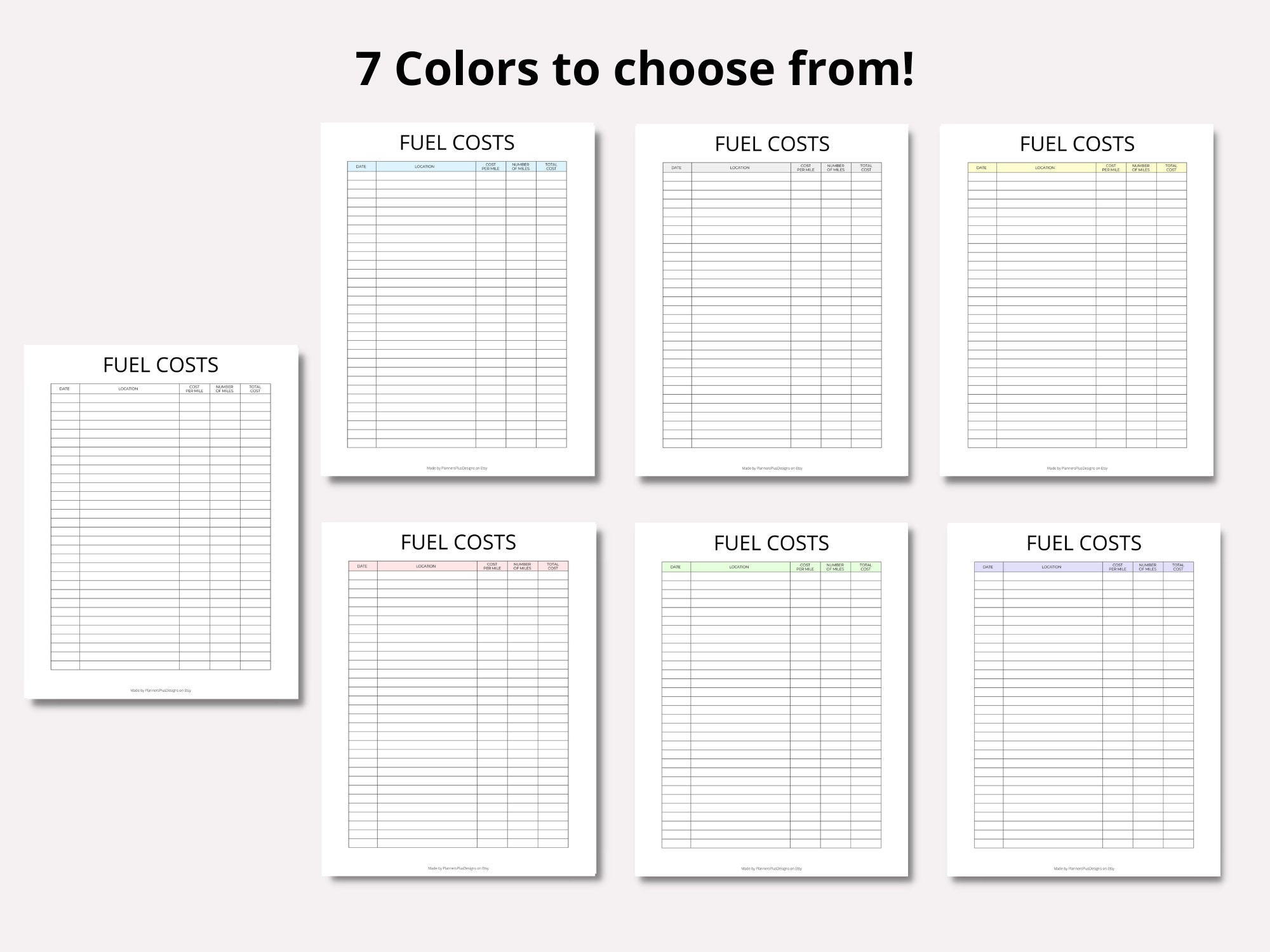 Fuel Expense Tracker Template Editable Canva Printable Fuel Cost Log ...