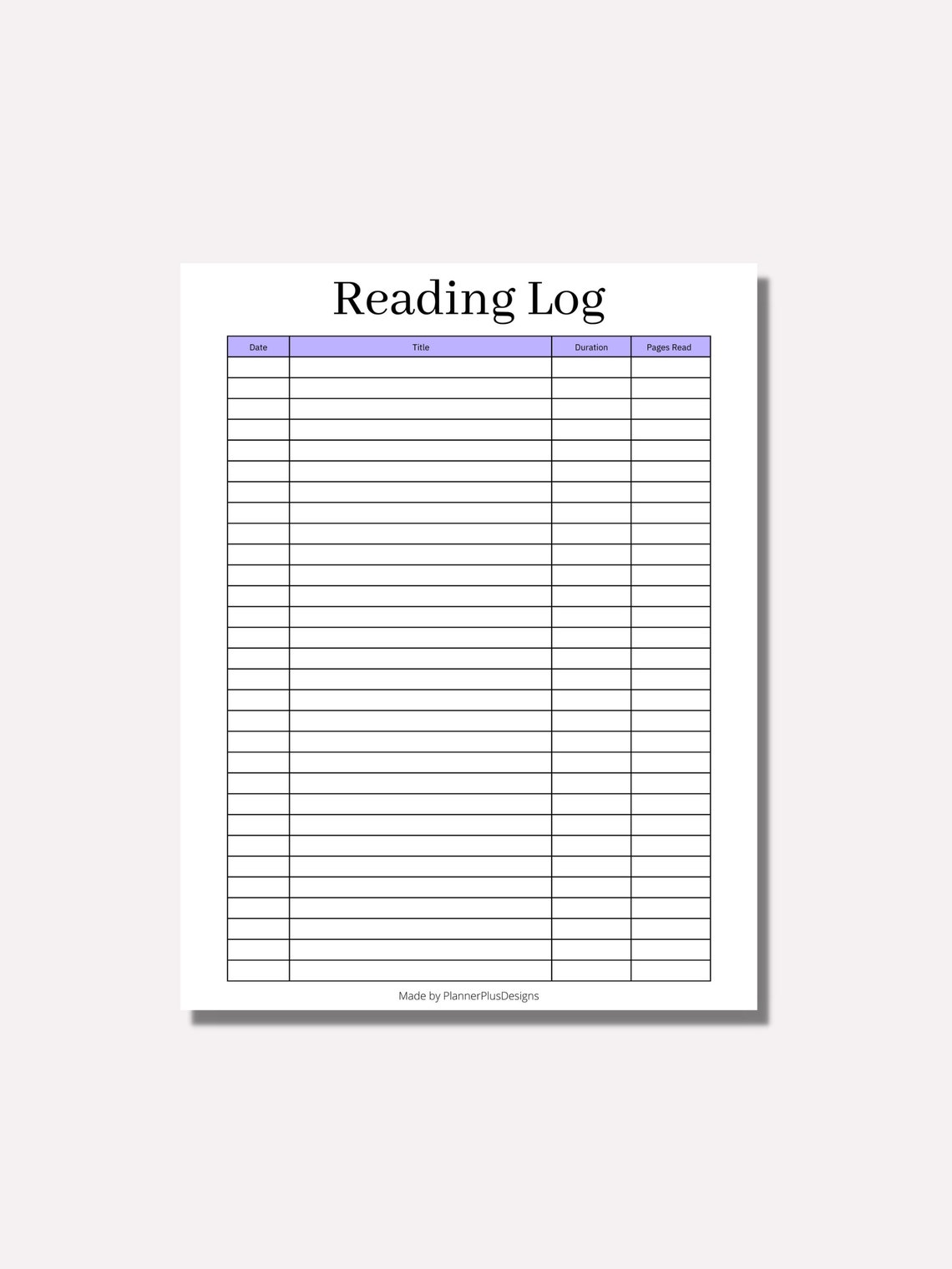 Reading Log, Daily Reading Log, Reading Planner, Books to Read ...