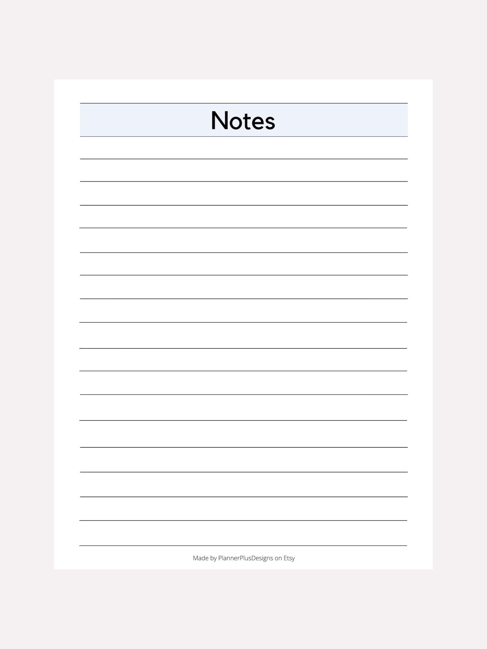 Minimalistic Notes Printable Daily Notes Lines Notes Task - Etsy